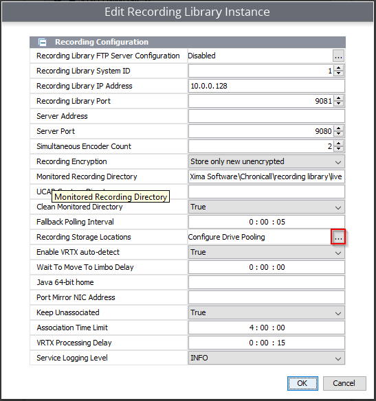 Recording Pool Migration (Legacy) – Xima Software Support Portal