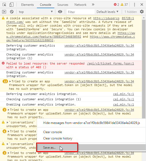 HTML Interface / CCAC - Gathering Debug Information from Chrome for ...